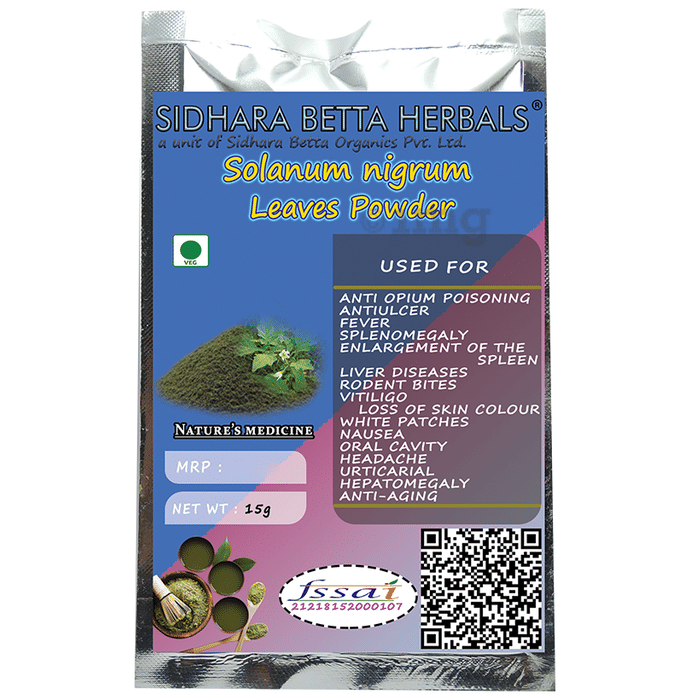 Sidhara Betta Herbals Solanum Nigrum Leaves Powder: Buy packet of 15.0 ...