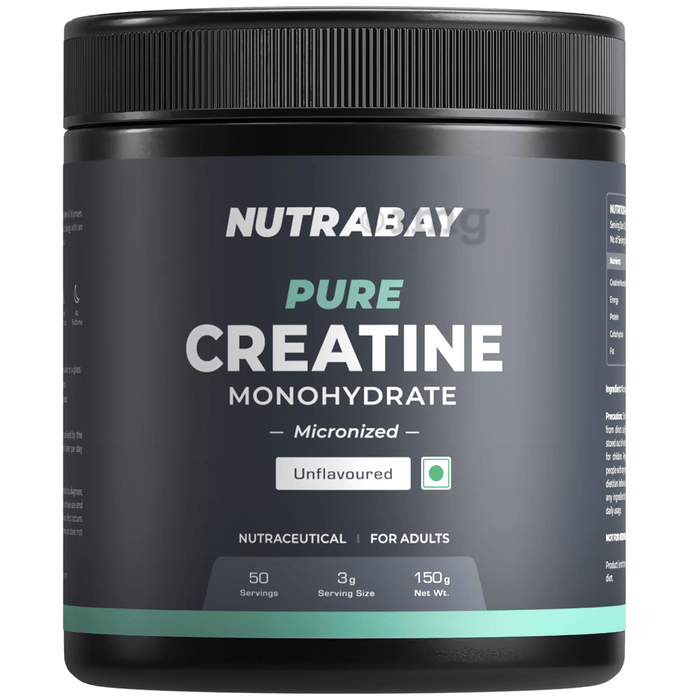 Nutrabay Pure Creatine Monohydrate Powder Unflavoured: Buy jar of 150.0 ...
