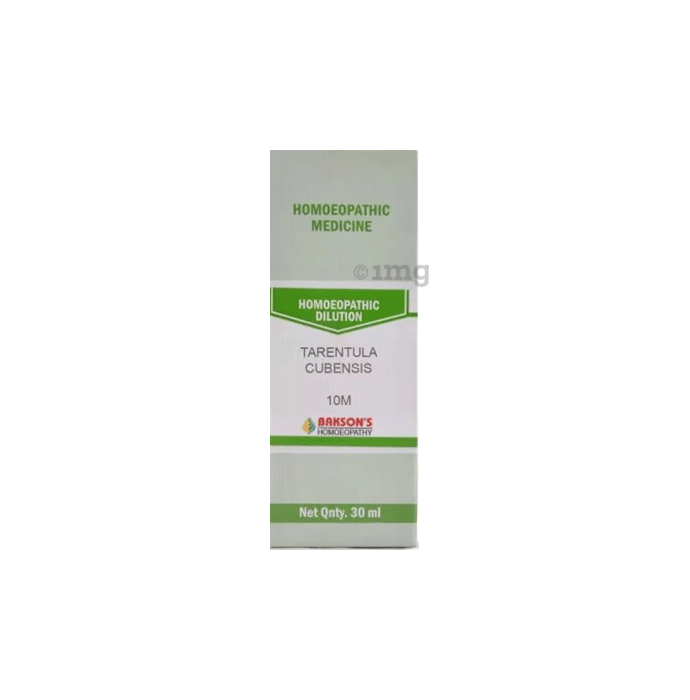 Bakson's Homoeopathy Tarentula Cubensis Dilution 10M: Buy bottle of 30. ...
