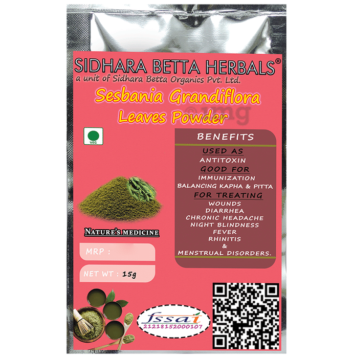 Sidhara Betta Herbals Powder Sesbania Grandiflora Leaves: Buy packet of ...