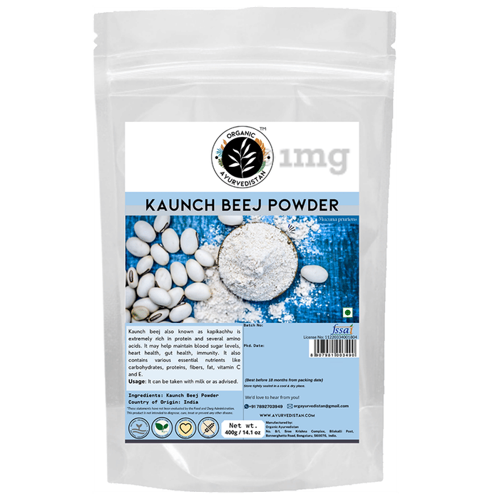 Organic Ayurvedistan Kaunch Beej Powder: Buy packet of 400.0 gm Powder ...