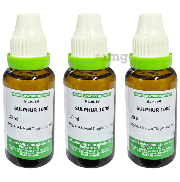 Hapco Sulphur (30ml Each) 1000: Buy combo pack of 3.0 bottles at best ...