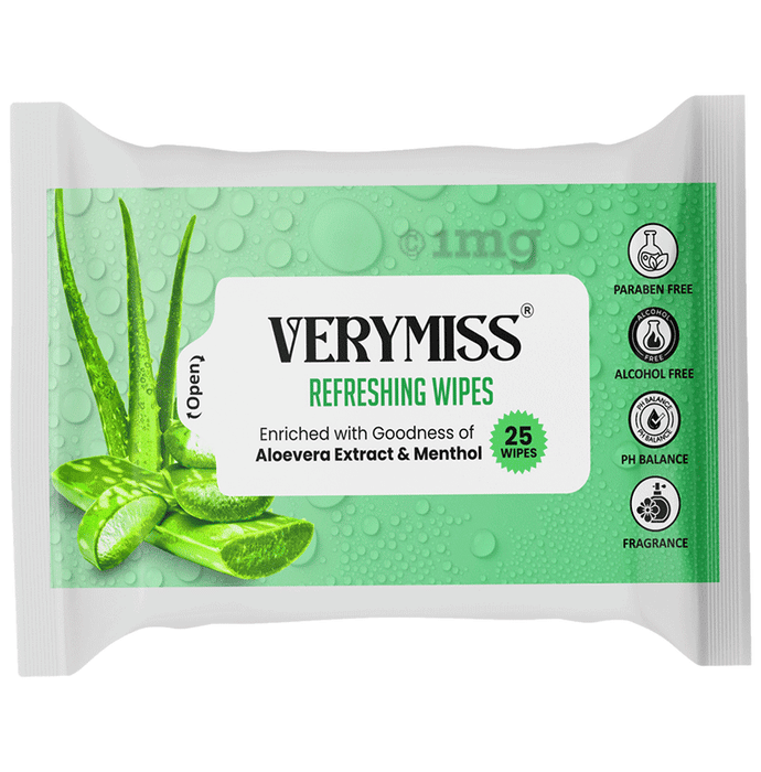 Verymiss Refreshing Wipes Aloe Vera: Buy packet of 25.0 wipes at best ...