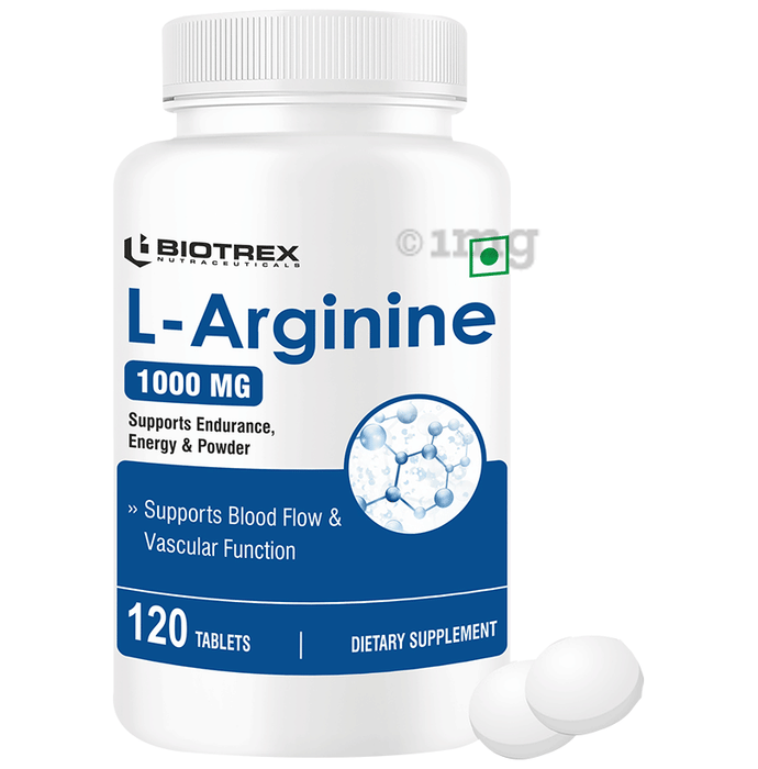 Biotrex L-Arginine 1000mg Tablet: Buy bottle of 120.0 tablets at best ...