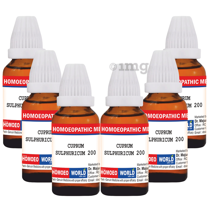 Dr. Majumder Homeo World Cuprum Sulphuricum Dilution (30ml Each) 200 CH: Buy combo pack of 6.0 ...
