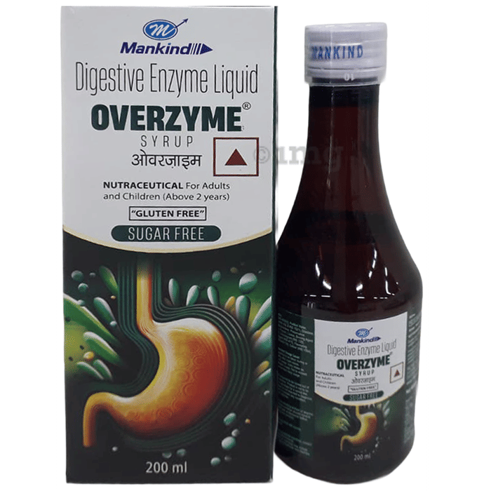 Overzyme Syrup Gluten and Sugar Free: Buy bottle of 200.0 ml Syrup at ...