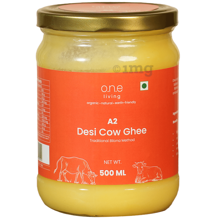 One Living A2 Desi Cow Ghee: Buy jar of 500.0 ml Ghee at best price in ...