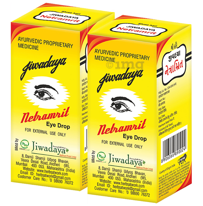Jiwadaya Netramrit Eye Drop (15ml Each): Buy combo pack of 2.0 bottles ...