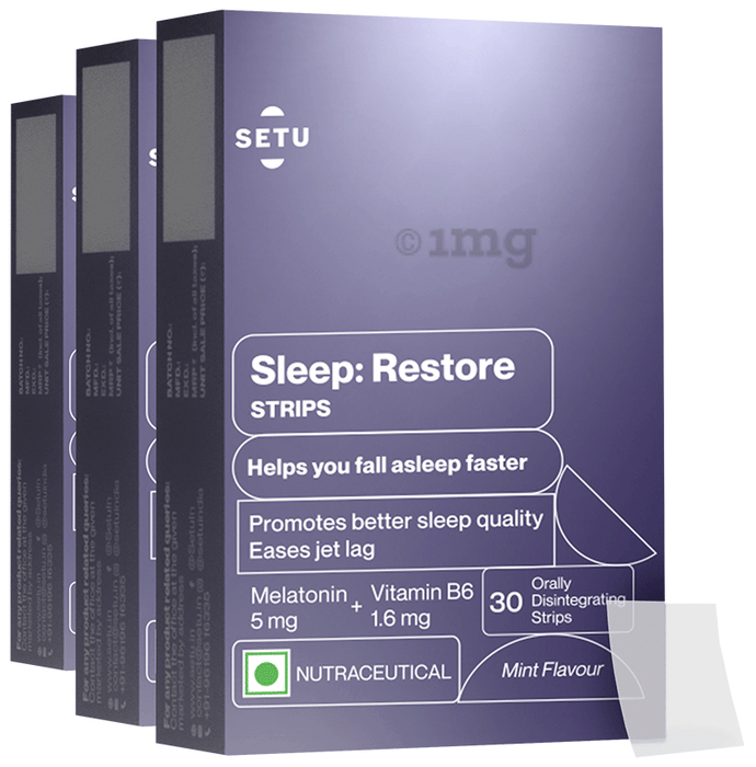 Setu Sleep: Restore Orally-Dissolving Strips (30 Each): Buy combo pack ...