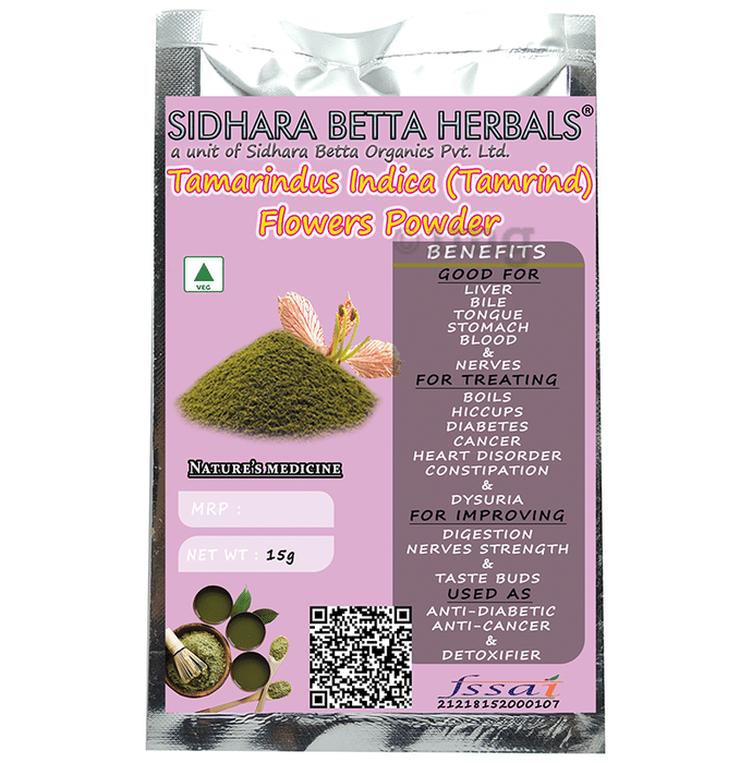 Sidhara Betta Herbals Tamarindus Indica Flowers Powder: Buy packet of ...