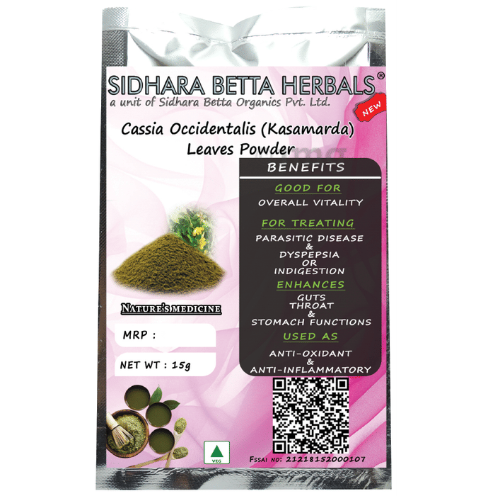 Sidhara Betta Herbals Cassia Occidentalis Leaves Powder: Buy packet of ...