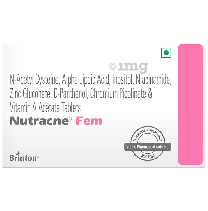 Nutracne Fem Tablet: Buy strip of 10.0 tablets at best price in India | 1mg