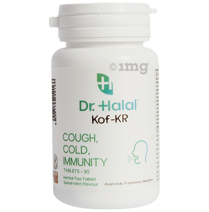 Dr Halal Kof Kr Tablet: Buy bottle of 30.0 tablets at 𝗯𝗲𝘀𝘁 𝗽𝗿𝗶𝗰𝗲 in ...