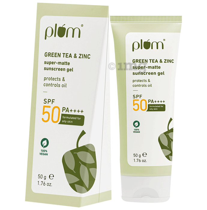 Plum Green Tea & Zinc Super-Matte Sunscreen Gel SPF 50 PA++++: Buy tube ...