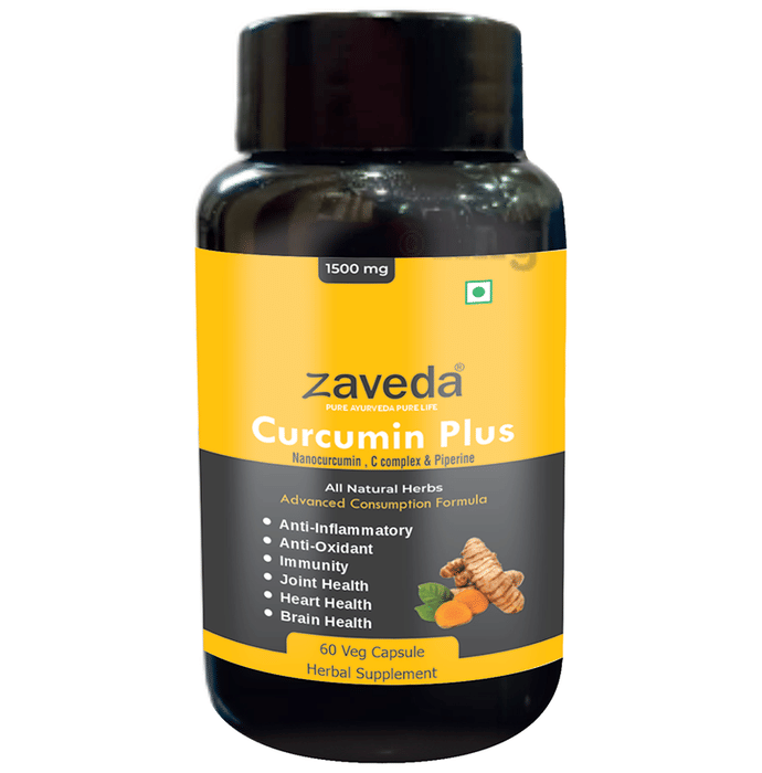 Zaveda Curcumin Plus Veg Capsule: Buy bottle of 60.0 vegicaps at best price in India | 1mg