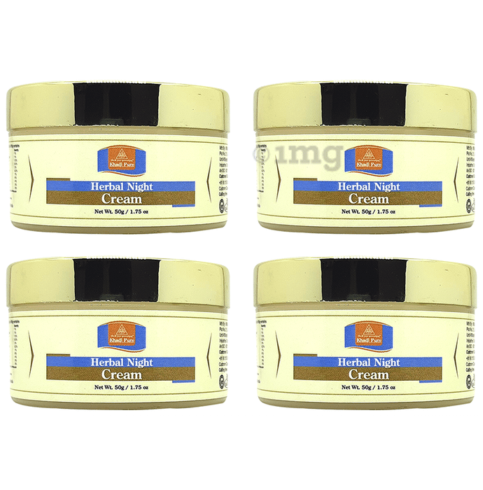 Khadi Pure Herbal Night Cream (50gm Each): Buy combo pack of 4.0 jar at ...