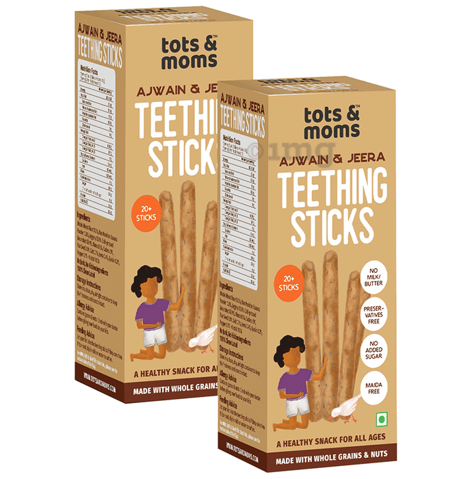 Tots & Moms Teething Sticks (20+ Each) Ajwain & Jeera: Buy combo pack ...
