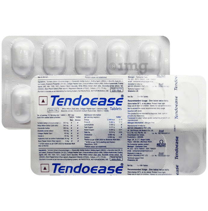 Tendoease Tablet | Gluten Free | With Vitamin C | Nutritional ...