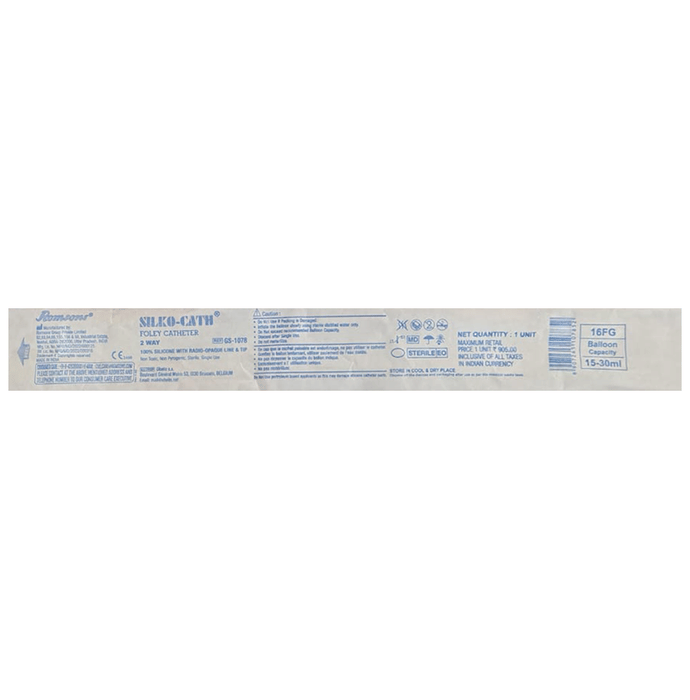Romsons Silko-Cath Foley Balloon Catheter 2 Way GS 1078 FG 16: Buy ...
