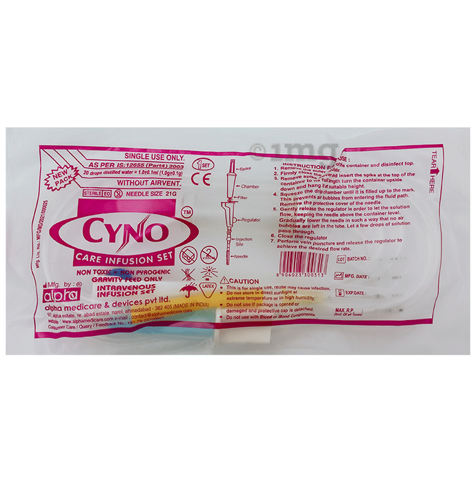 Alpha Cyno Care Infusion Set: Buy packet of 1.0 Unit at best price in ...