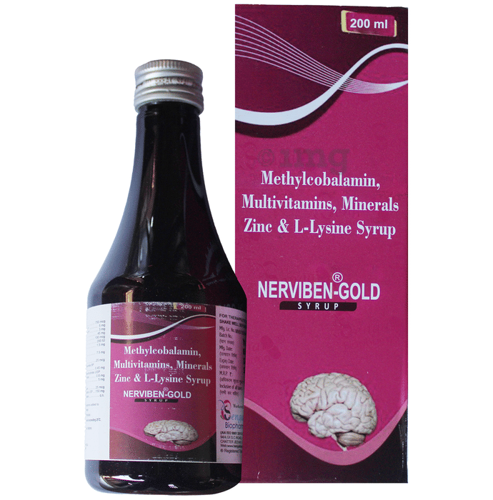 Nerviben-Gold Syrup: Buy bottle of 200.0 ml Syrup at best price in ...