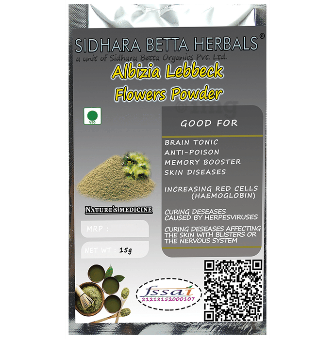 Sidhara Betta Herbals Albizia Lebbeck Flowers Powder: Buy box of 15.0 ...