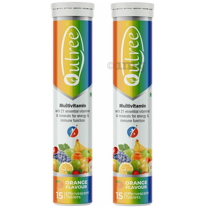 Qutree Multivitamin Effervescent Tablet (15 Each) Orange: Buy combo ...
