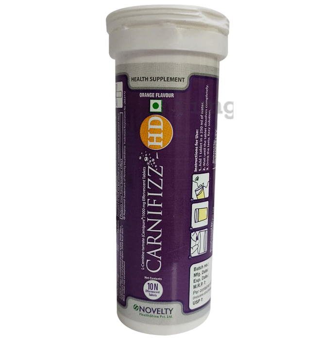 Carnifizz HD Effervescent Tablet Orange: Buy bottle of 10.0 ...