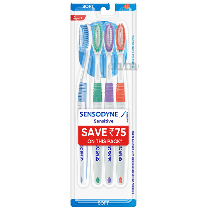 Sensodyne Sensitive Toothbrush with Soft Rounded Bristles: Buy packet ...