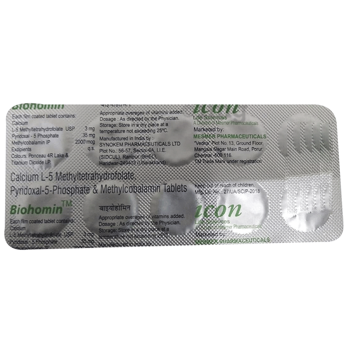 Bio Homin Tablet: Buy strip of 10 tablets at best price in India | 1mg