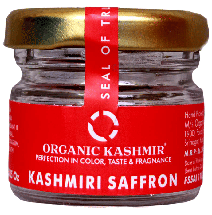 Organic Kashmir Kashmiri Saffron: Buy jar of 1.0 gm Pack at 𝗯𝗲𝘀𝘁 𝗽𝗿𝗶𝗰𝗲 ...