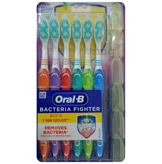 Oral-B Cavity Defense Bacteria Fighter Toothbrush: Buy packet of 6 ...