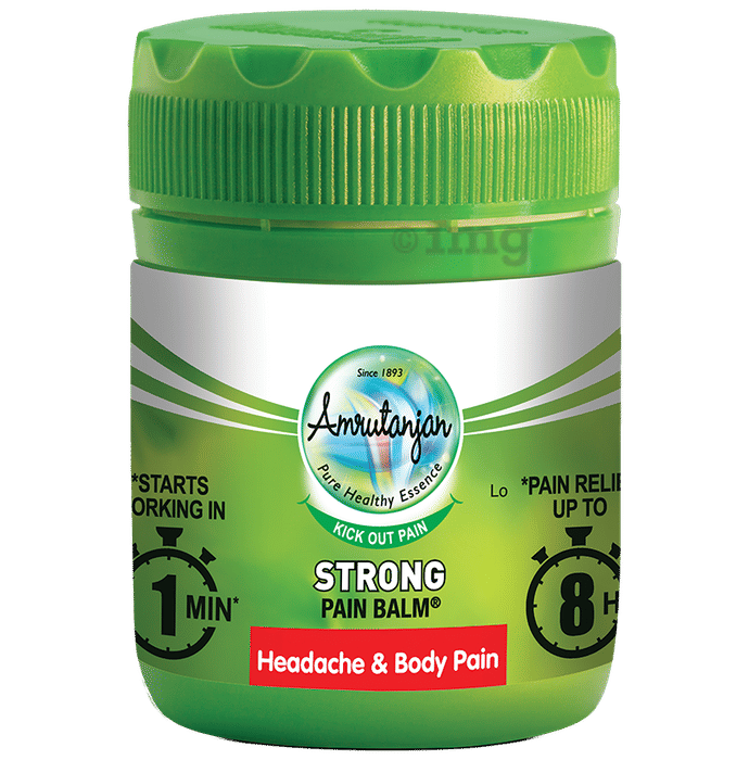 Amrutanjan Strong Pain Balm for Headache & Body Pain: Buy jar of 50.0 ...