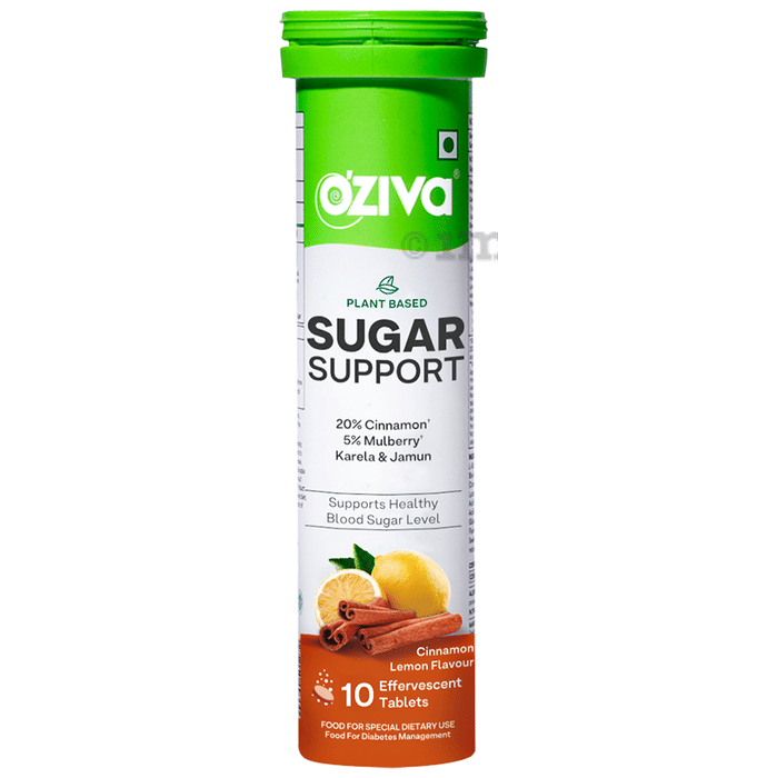 Oziva Plant Based Sugar Support Effervescent Tablet Lemon Cinnamon: Buy ...