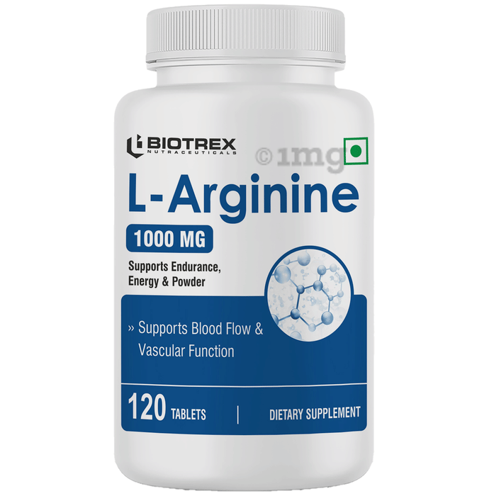 Biotrex L-Arginine 1000mg Tablet: Buy bottle of 120.0 tablets at best ...