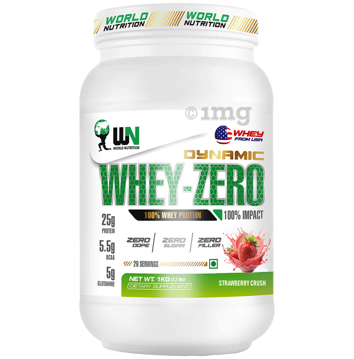 WN World Nutrition Dynamic Whey-Zero Powder Strawberry Crush: Buy jar ...