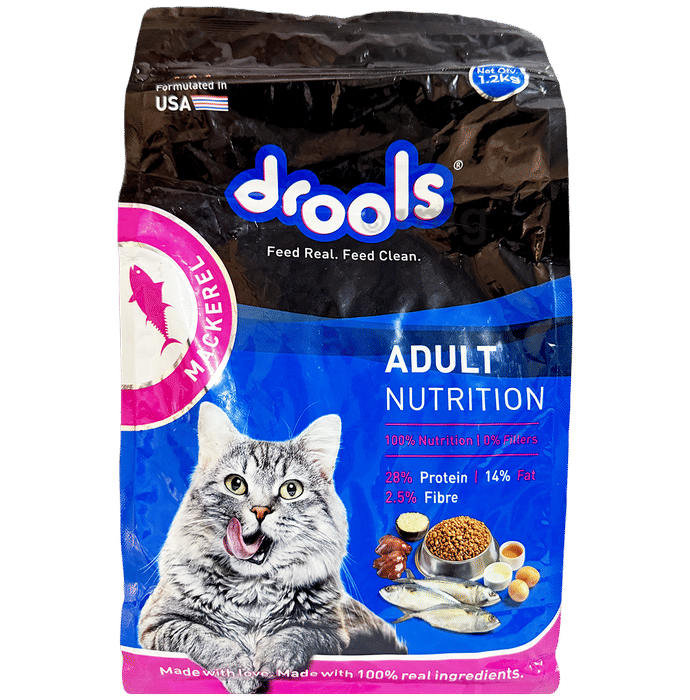 Drools Adult Nutrition Pet Food for Cat Mackerel: Buy packet of 1.2 kg ...