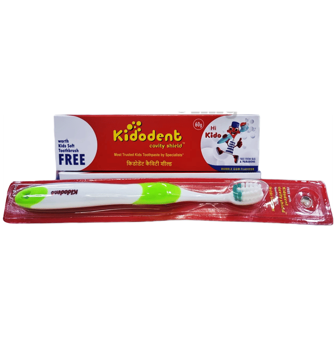 Kidodent Cavity Shield Toothpaste for Kids with Kids Soft Toothbrush ...