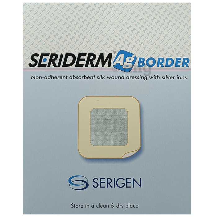 Seriderm Ag Border Non-Adherent Absorbent Silk Wound Dressing with ...
