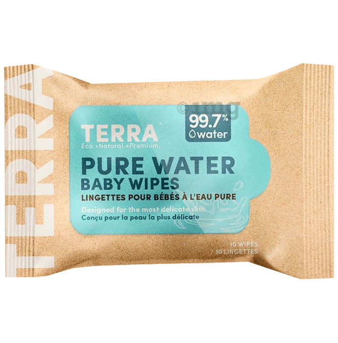 Terra Pure Water Baby Wipes: Buy packet of 10.0 wipes at 𝗯𝗲𝘀𝘁 𝗽𝗿𝗶𝗰𝗲 in ...
