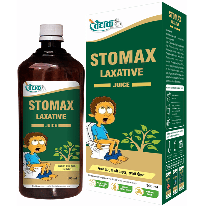 Swadeshi Ayurved Stomax Laxative Juice Sugar Free: Buy bottle of 500.0 ...