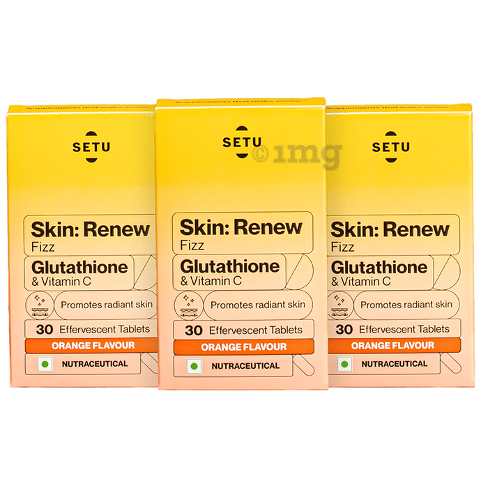 Setu Skin: Renew Fizz Glutathione & Vitamin C Tablets (15 Each) Orange ...