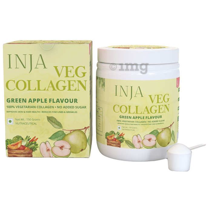 Inja Veg Collagen Powder Green Apple: Buy jar of 150.0 gm Powder at ...