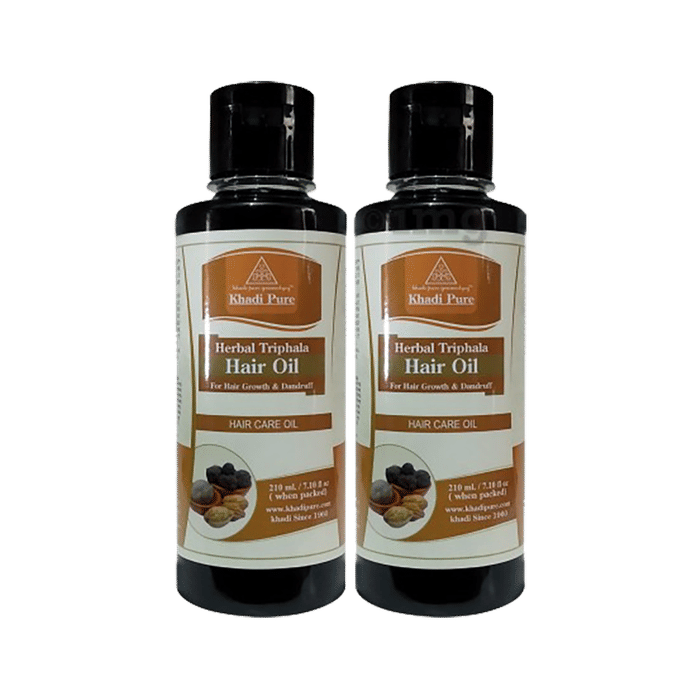 Khadi Pure Herbal Triphala Hair Oil (210ml Each): Buy combo pack of 2 bottles at best price in ...