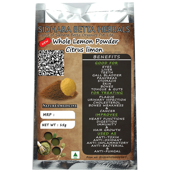 Sidhara Betta Herbals Whole Lemon Powder: Buy packet of 15.0 gm Powder ...