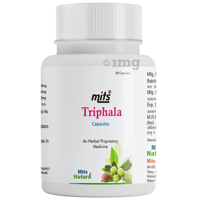 Mits Triphala Capsule: Buy bottle of 30.0 capsules at 𝗯𝗲𝘀𝘁 𝗽𝗿𝗶𝗰𝗲 in ...