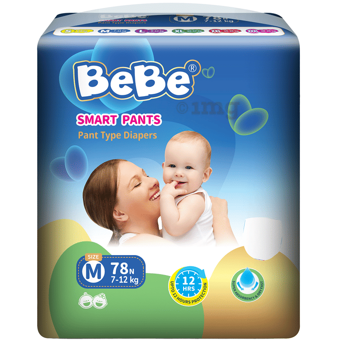 Bebe Smart Pant Type Diaper Medium: Buy packet of 78.0 units at best ...