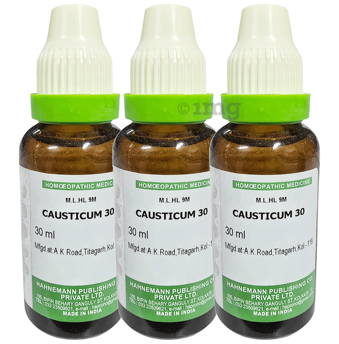 Hapco Causticum (30ml Each) 30: Buy combo pack of 3.0 bottles at best ...