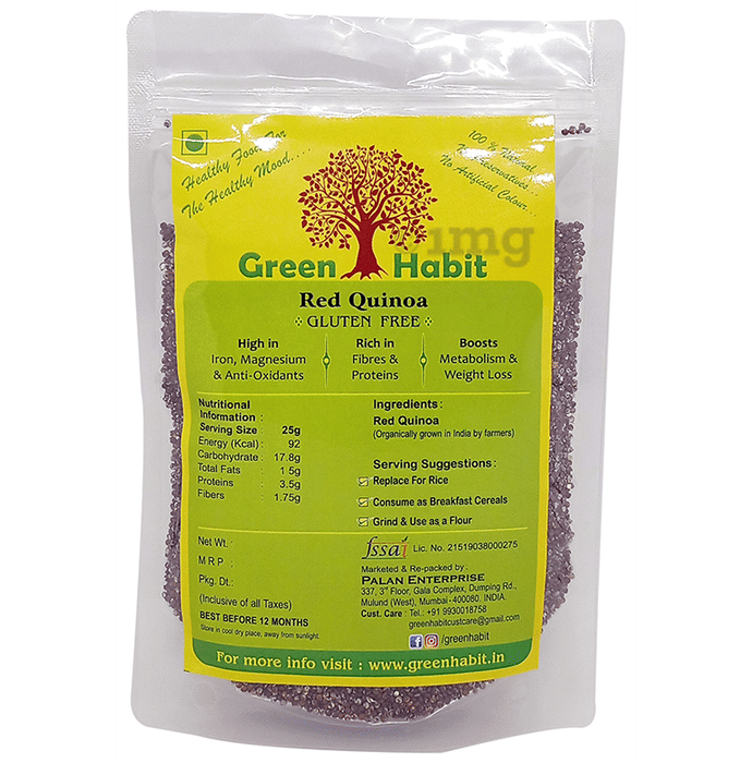 Green Habit Red Quinoa Gluten Free: Buy packet of 500.0 gm Pack at best ...
