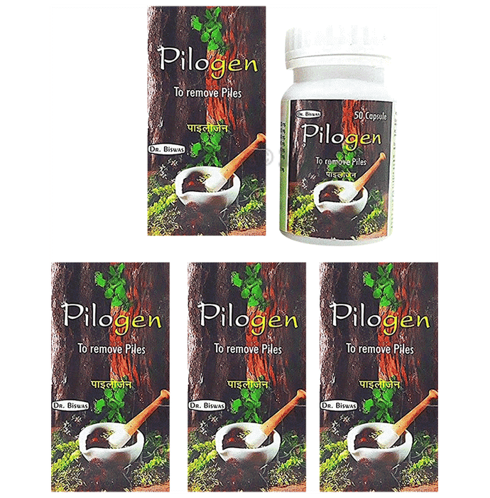 Dr. Biswas Pilogen (50 Capsule Each): Buy combo pack of 5.0 bottles at ...